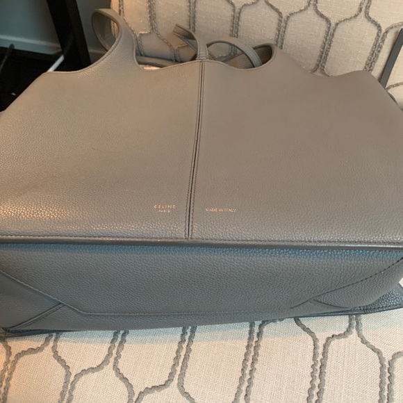 Celine | Bags | Celine Trifold Grey Soft Grain Leather | Poshmark